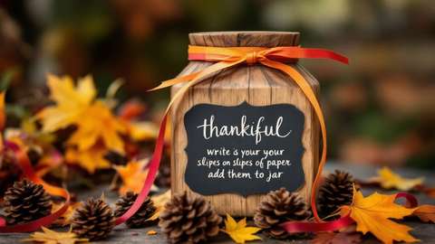 Having a Gratitude Jar for Guests to Share During a Thanksgiving Party ...